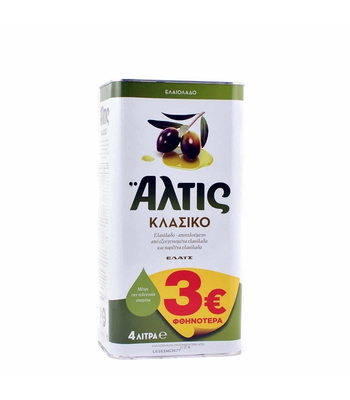 ΑΛΤΙΣ ΕΛΑΙΟΛΑΔΟ ΔΟΧΕΙΟ 4Χ4lt -3,00€